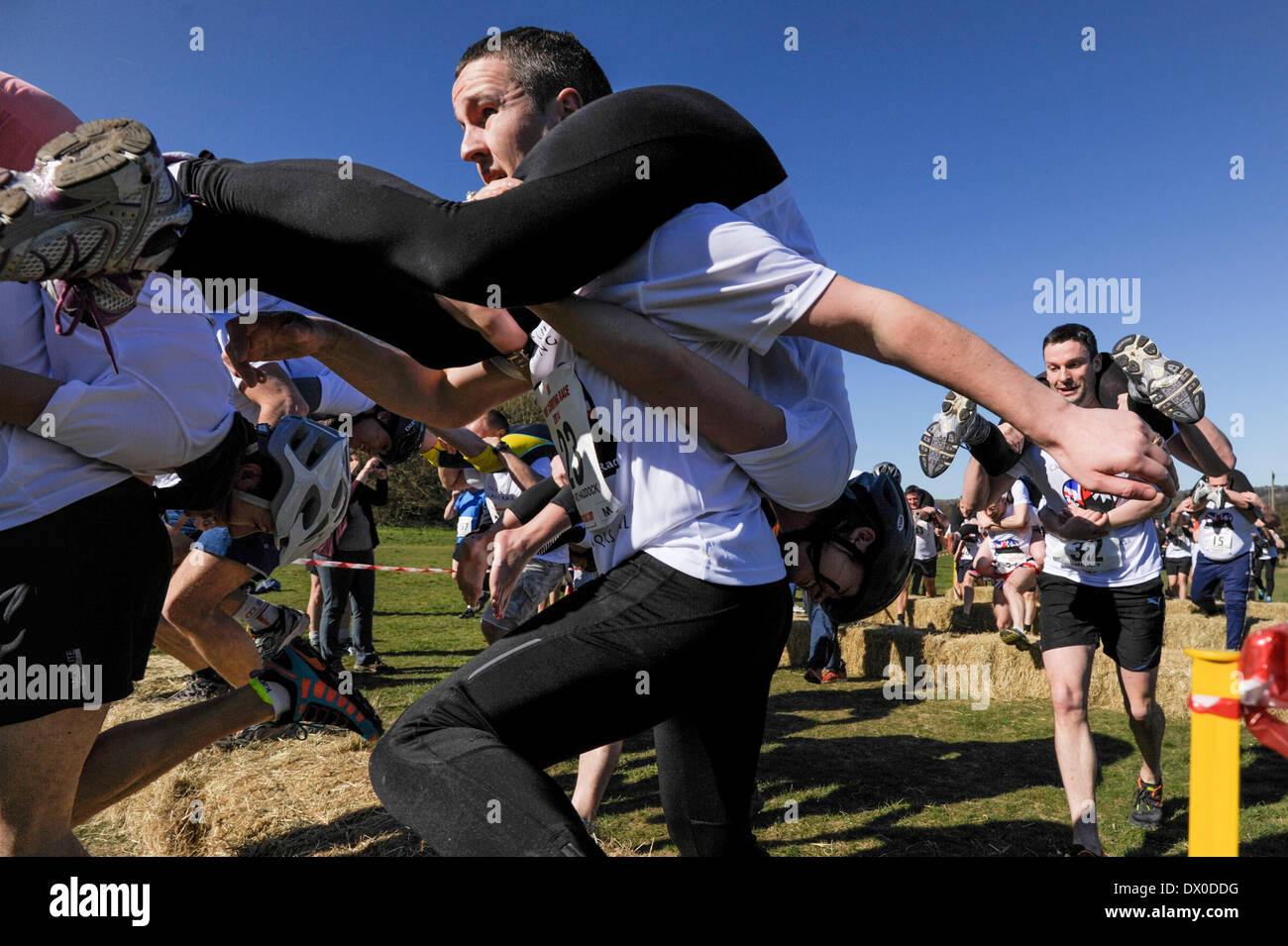 Wife carrying race dorking hi-res stock photography and images - Alamy