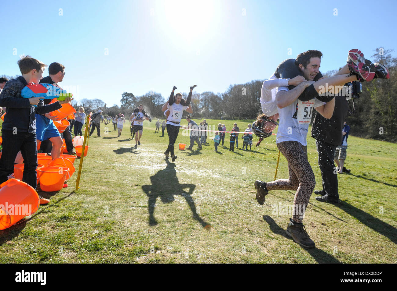 Running over obstacles female hi-res stock photography and images - Alamy