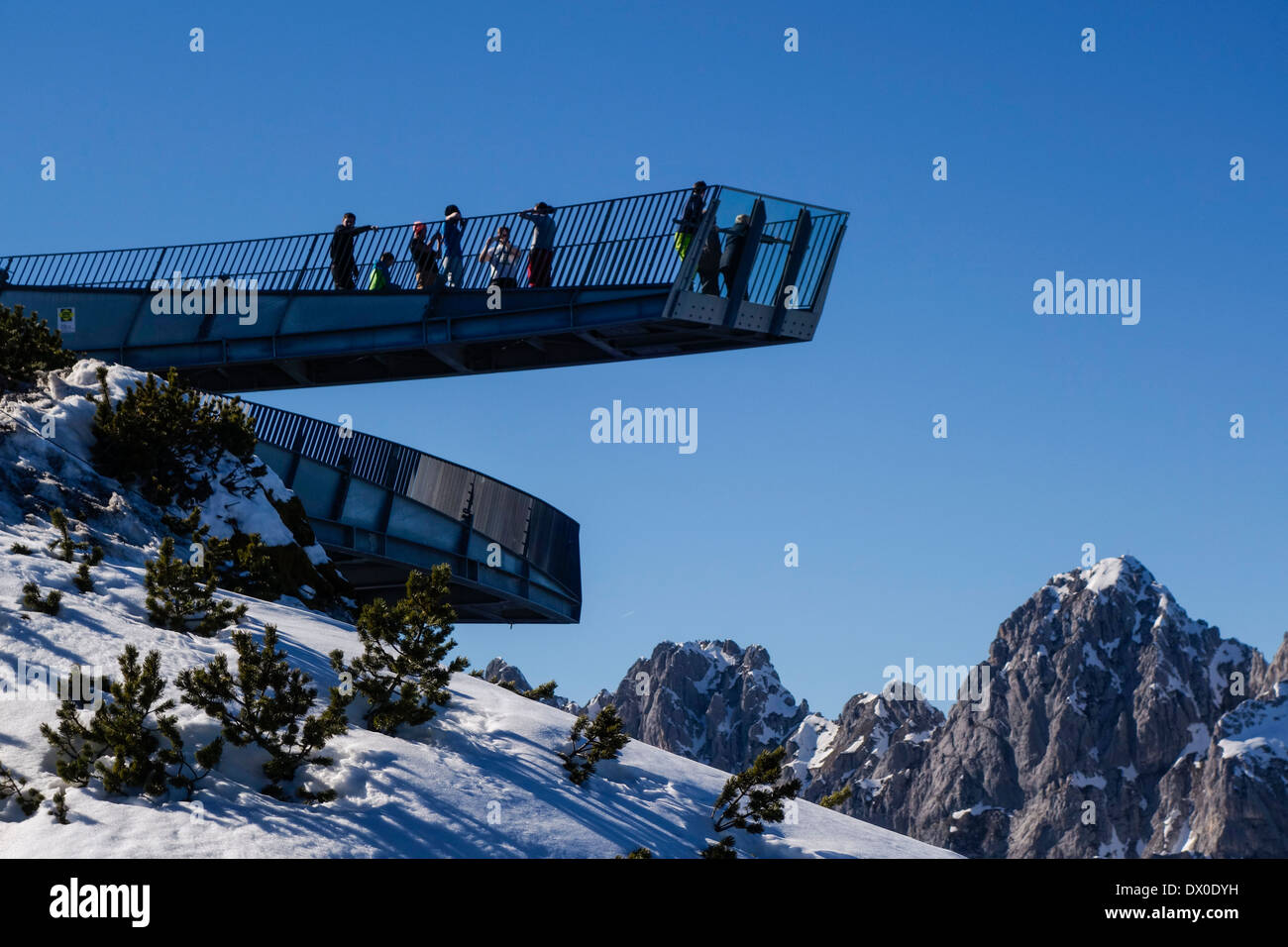 AlpspiX, viewing platform at the Alpspitzbahn, Mountain Station, Alpine ...