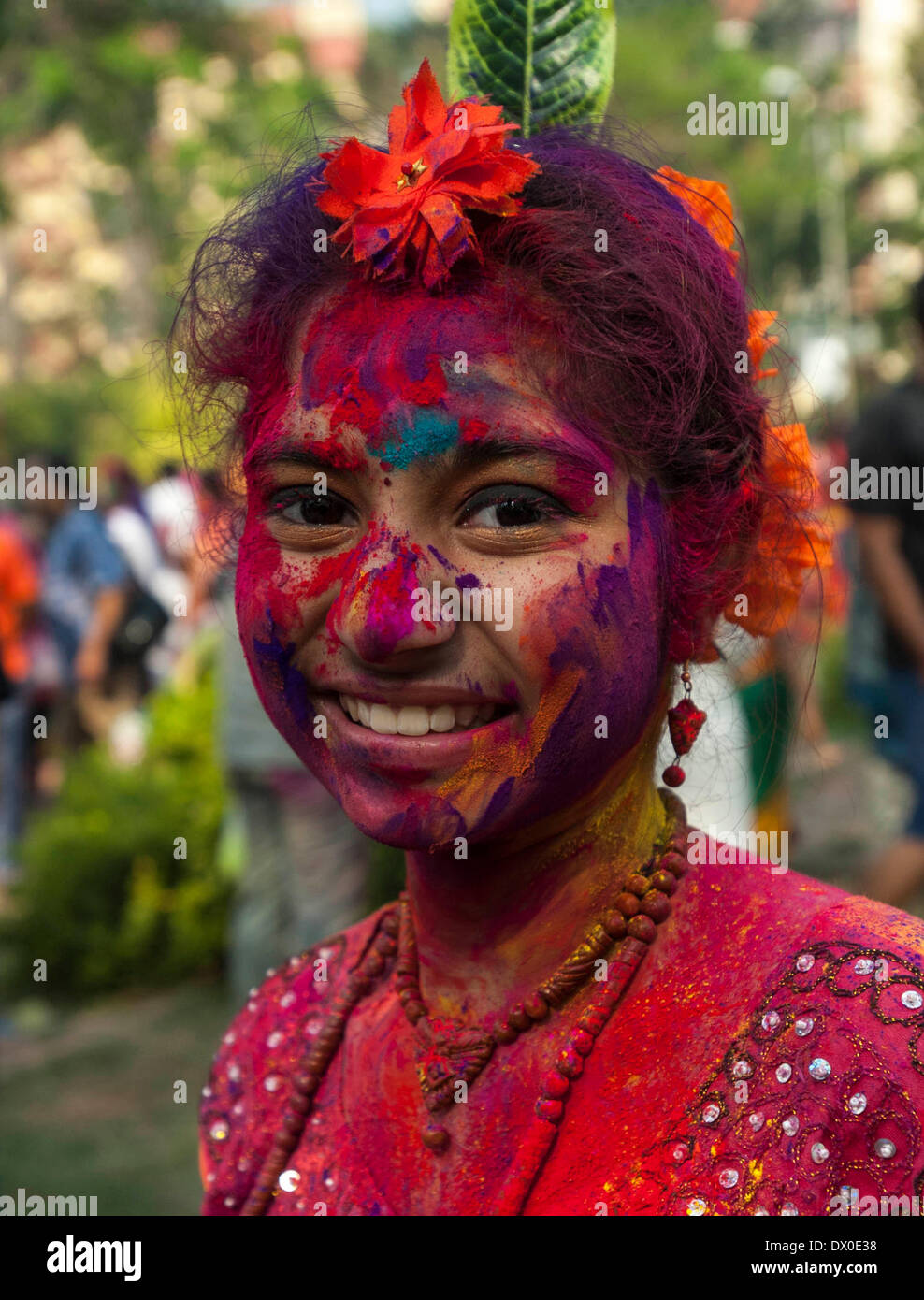 Calcutta, Indian state West Bengal. 16th Mar, 2014. Indian girls smiles ...