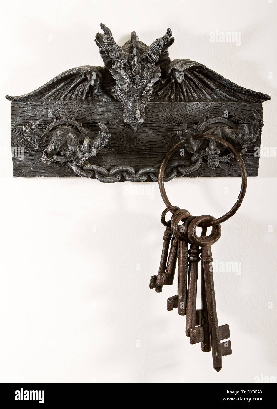 Old Keys on Gothic coat hanger Stock Photo - Alamy