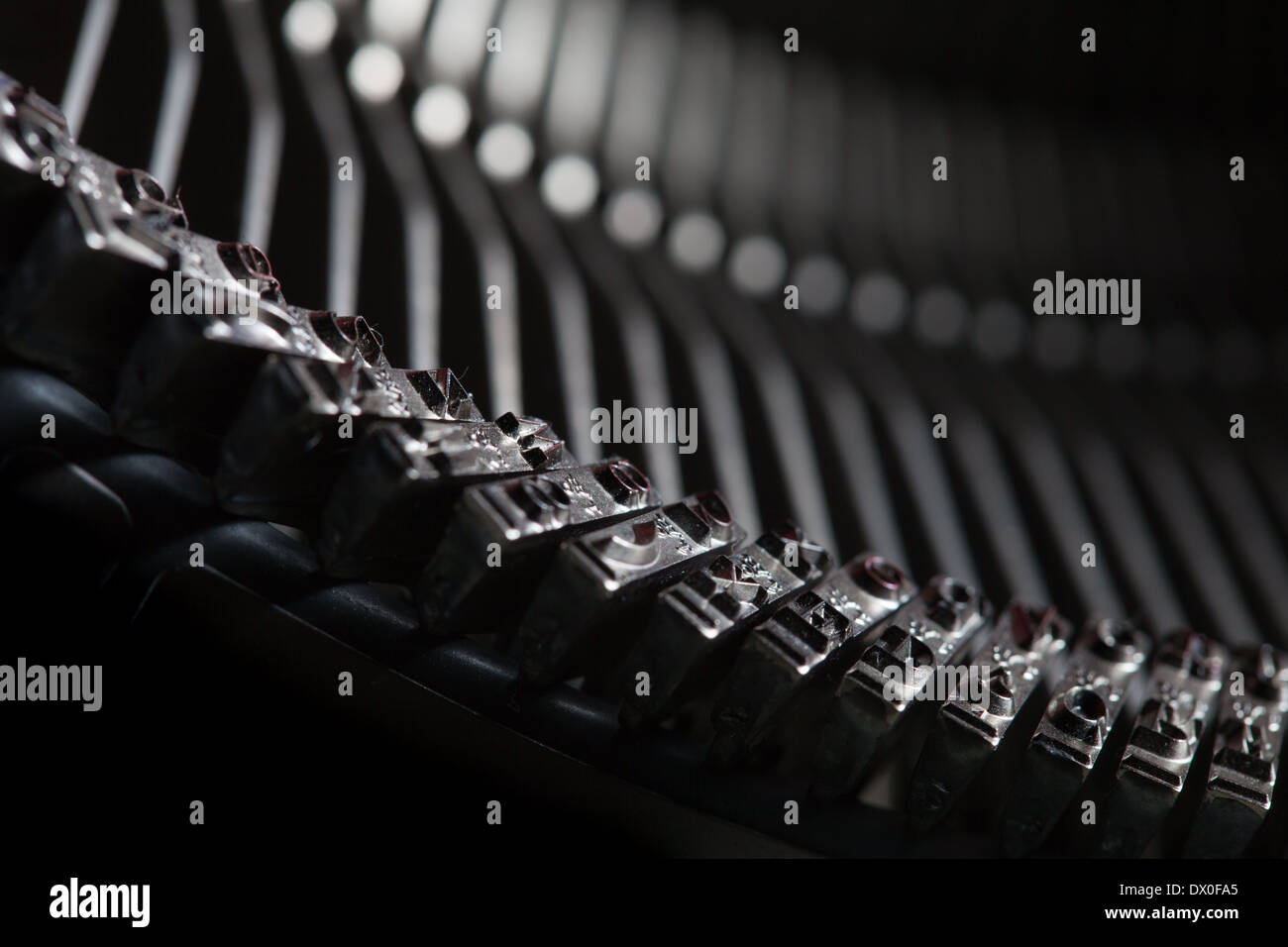 old typewriter type bars, mechnical background Stock Photo - Alamy