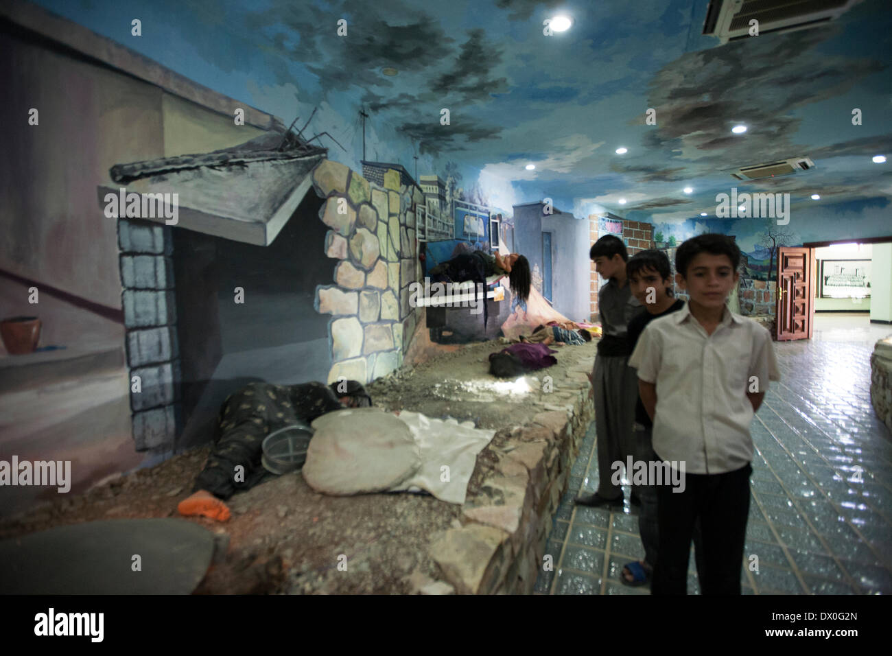 Halabja, Suleimania, IRAQ -- Inside the Halabja monument erected for ...