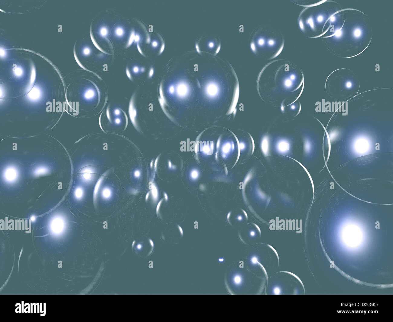 transparent blue 3d bubbles - background Stock Photo - Alamy