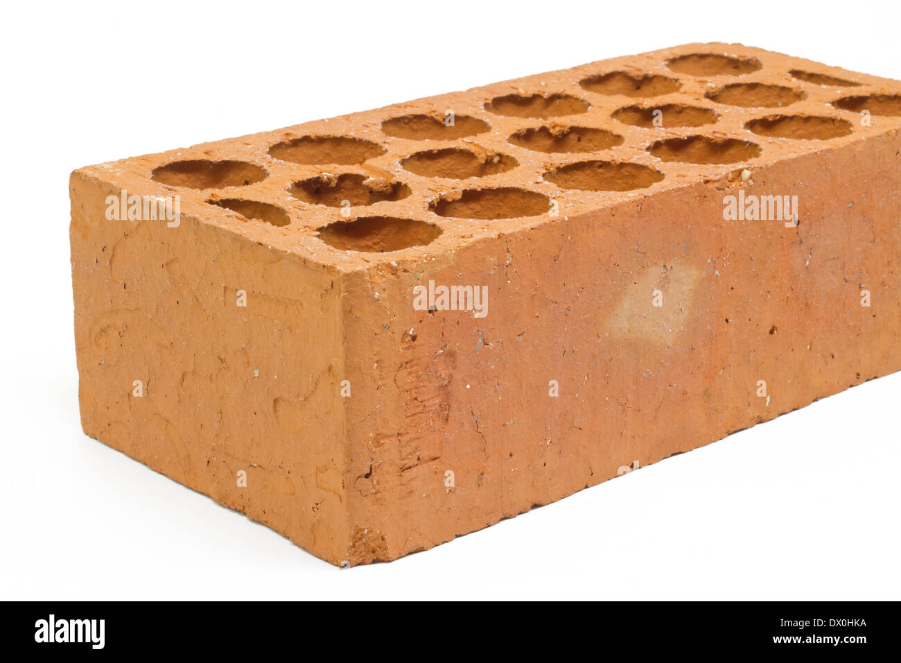 One brick isolated on white Stock Photo - Alamy