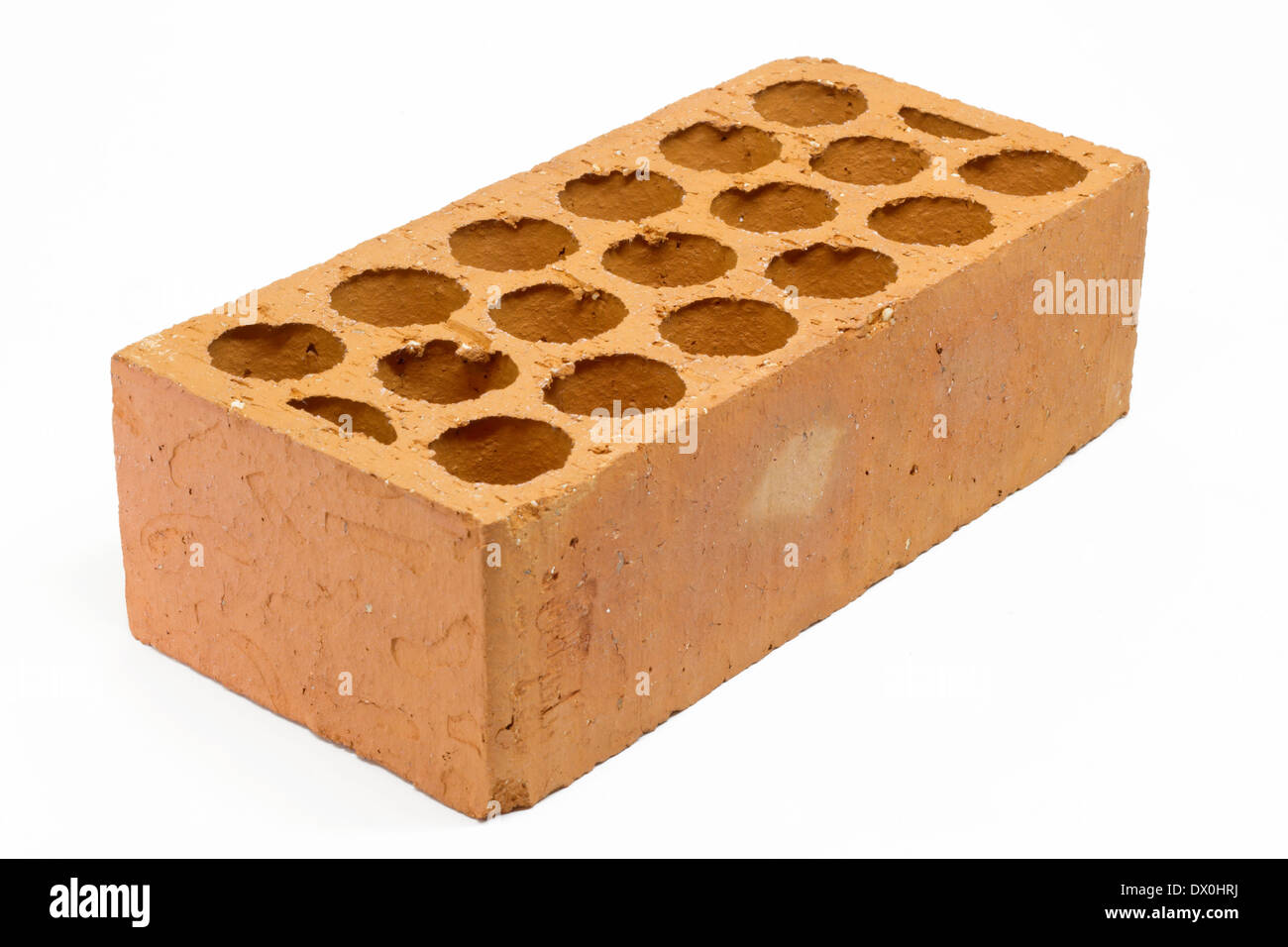 One brick isolated on white Stock Photo - Alamy
