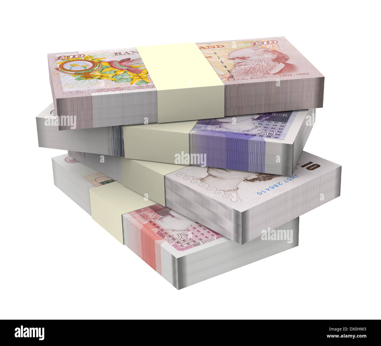 Pounds money isolated on white background Stock Photo - Alamy