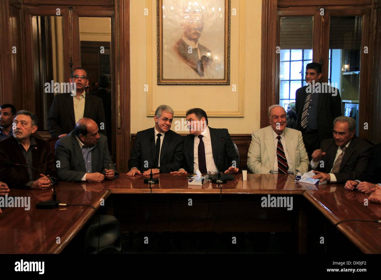 Cairo, Egypt. 16th Mar, 2014. Leftist Egyptian presidential candidate ...