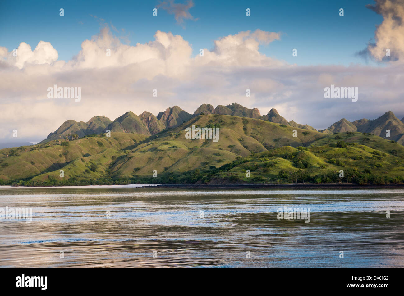 Sunrise landscape of Komodo island, Indonesia Stock Photo - Alamy