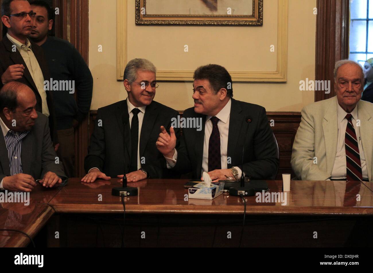 Cairo, Egypt. 16th Mar, 2014. Leftist Egyptian presidential candidate ...