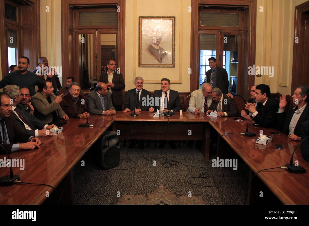 Cairo, Egypt. 16th Mar, 2014. Leftist Egyptian presidential candidate ...