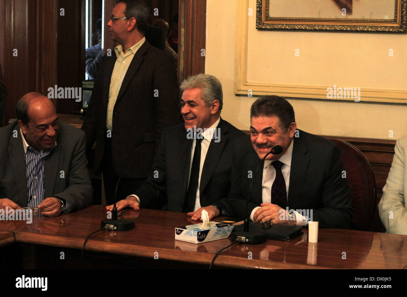 Cairo, Egypt. 16th Mar, 2014. Leftist Egyptian presidential candidate ...