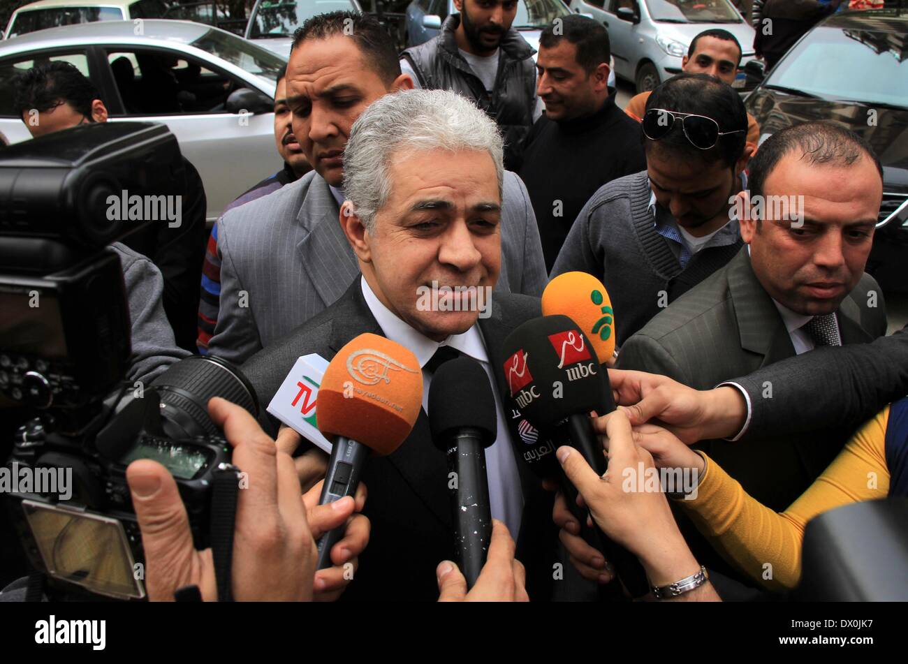 Cairo, Egypt. 16th Mar, 2014. Leftist Egyptian presidential candidate ...