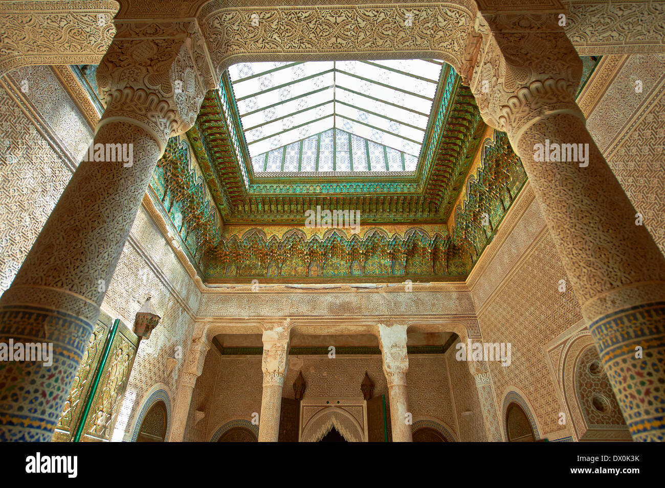 Berber Muqarnas Arabesque plaster work Kashah of Telouet, Morocco Stock ...