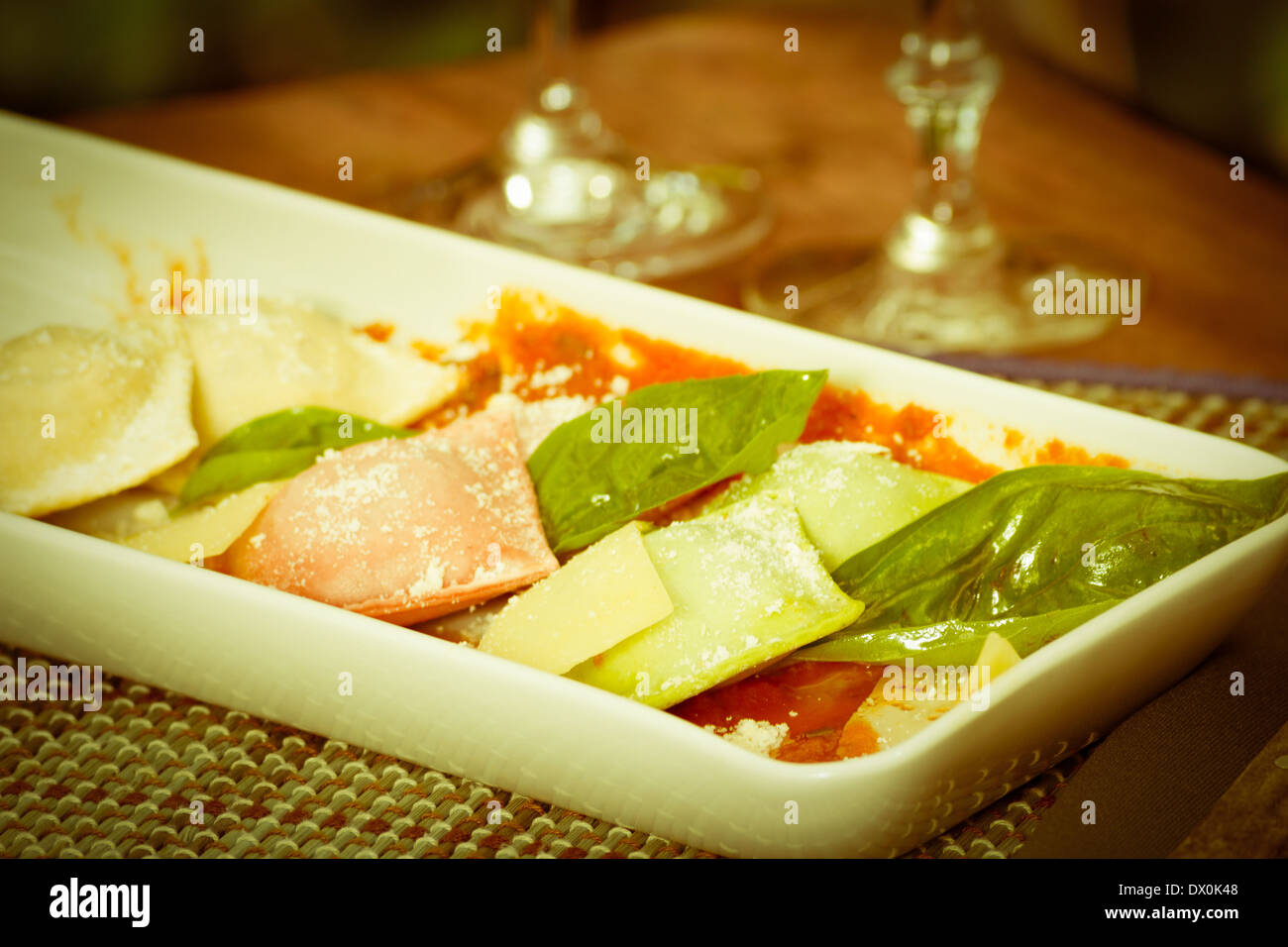 Vintage eating spagetti hi-res stock photography and images - Alamy