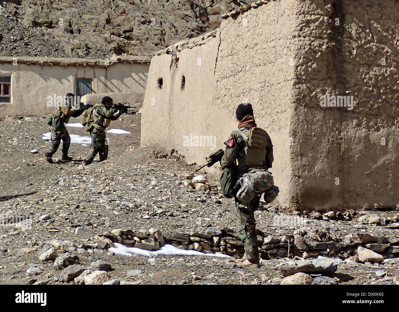 Afghan National Army special operation commandos during an operation ...