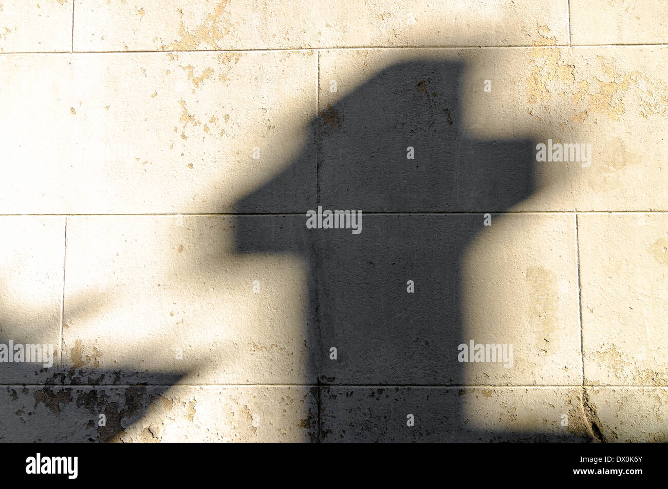 Shadow of a cross in Recoleta Cemetery in Buenos Aires, Argentina Stock ...