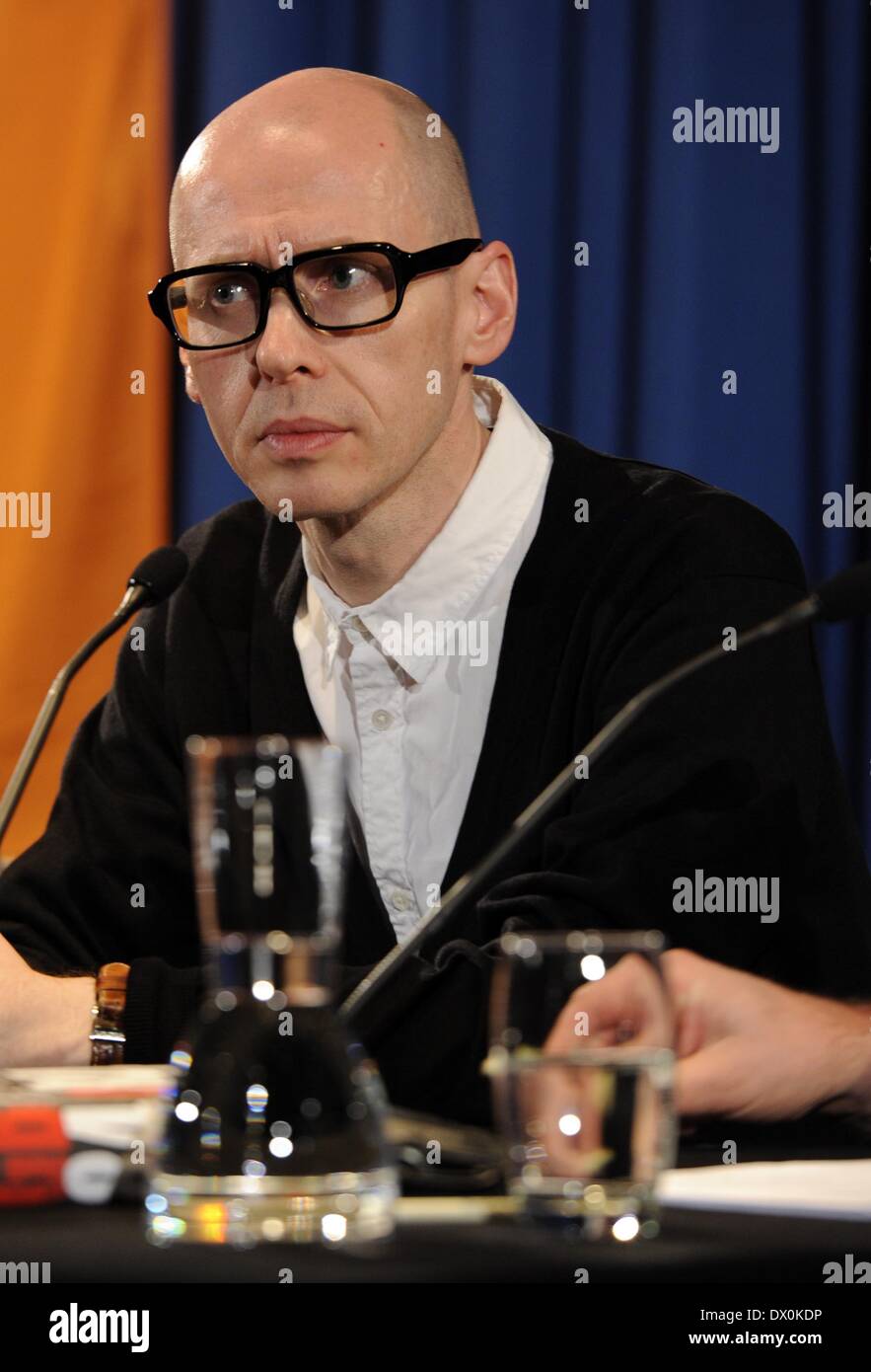 Cologne, Germany. 15th Mar, 2014. British writer David Peace reads at ...