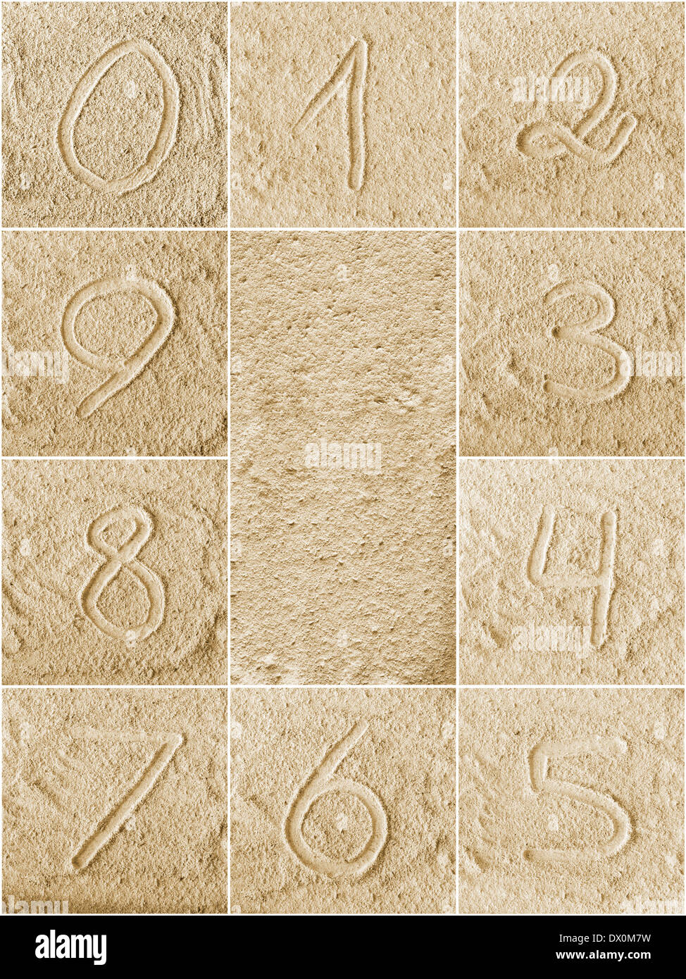 Alphabet numbers drawn color hi-res stock photography and images - Alamy