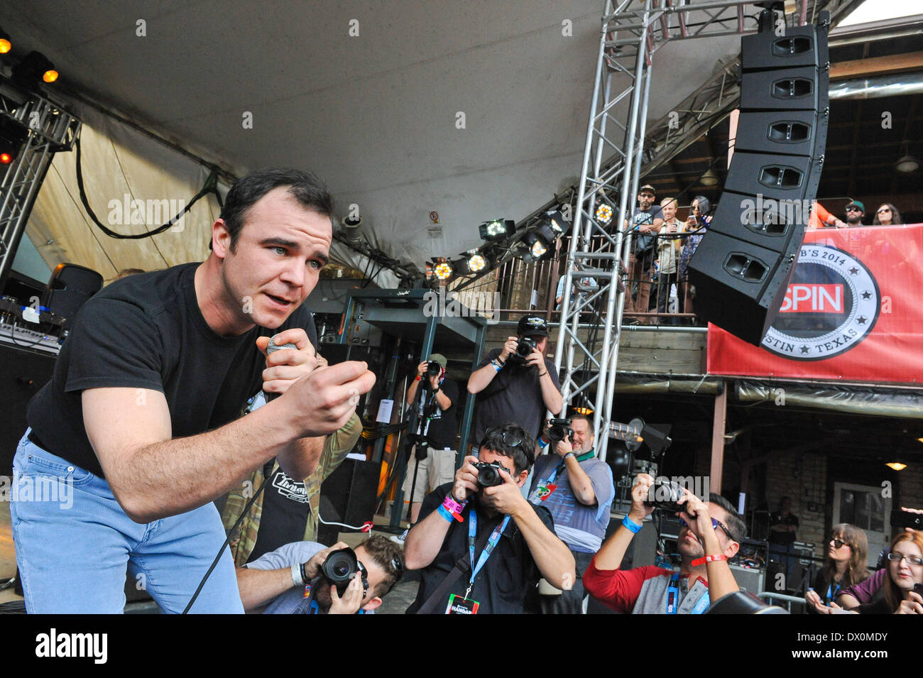 Austin, Texas, USA. 14th Mar, 2014. Gerrit Welmers with Future Islands ...
