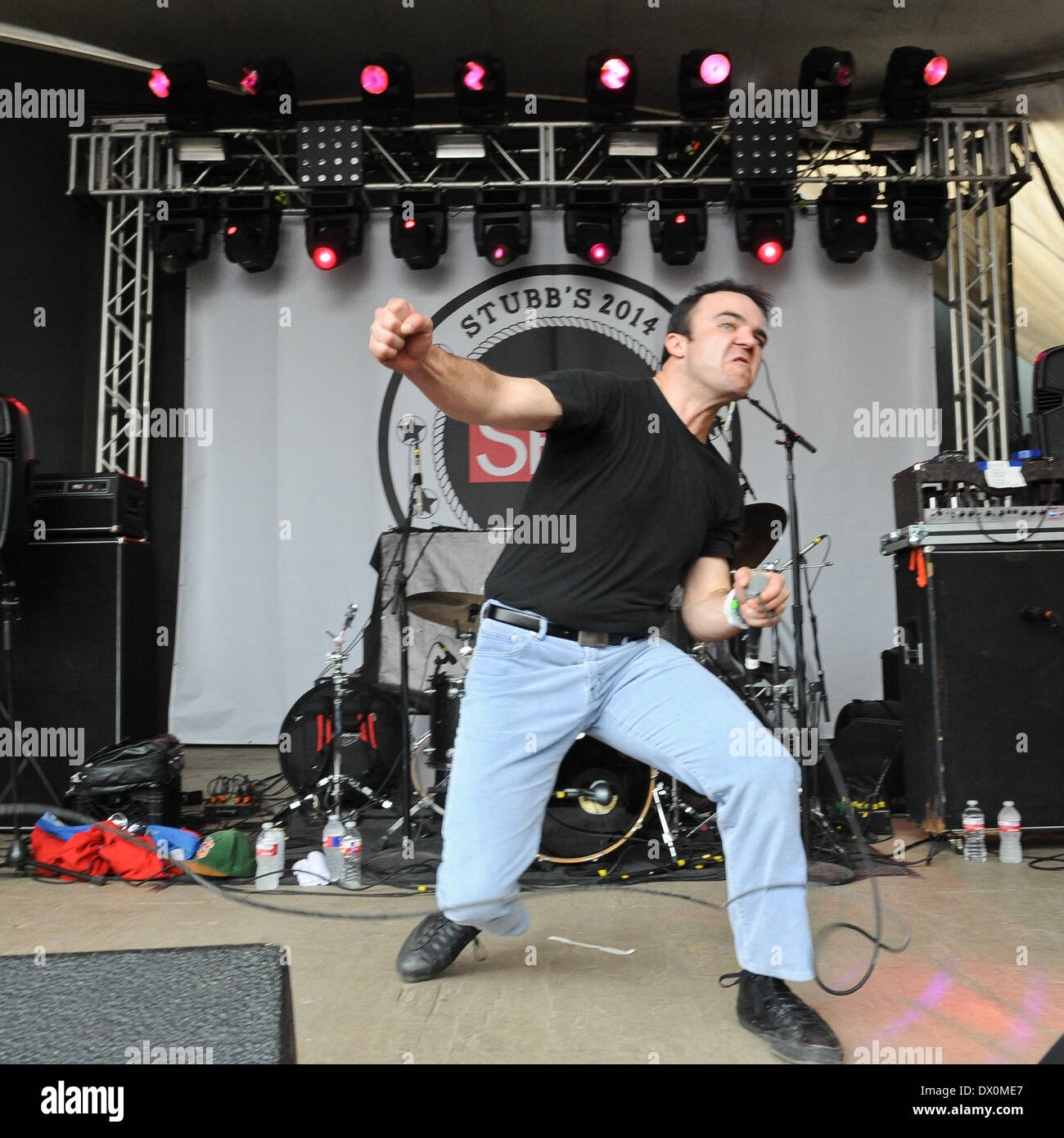 Austin, Texas, USA. 14th Mar, 2014. Gerrit Welmers with Future Islands ...