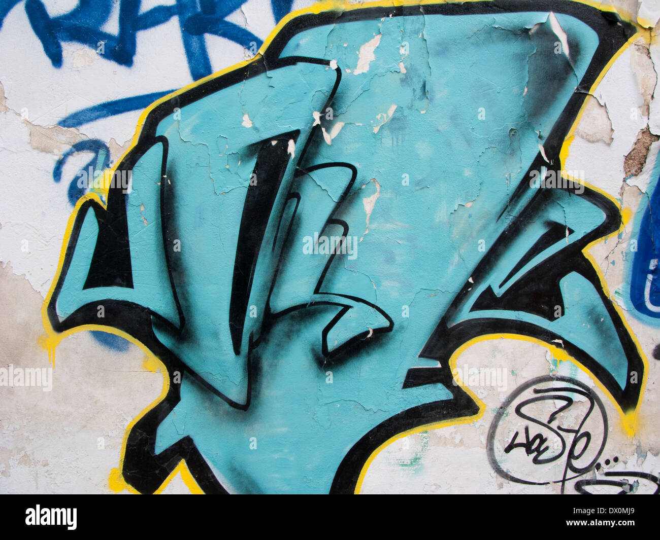 Detail of graffiti on a wall Stock Photo - Alamy