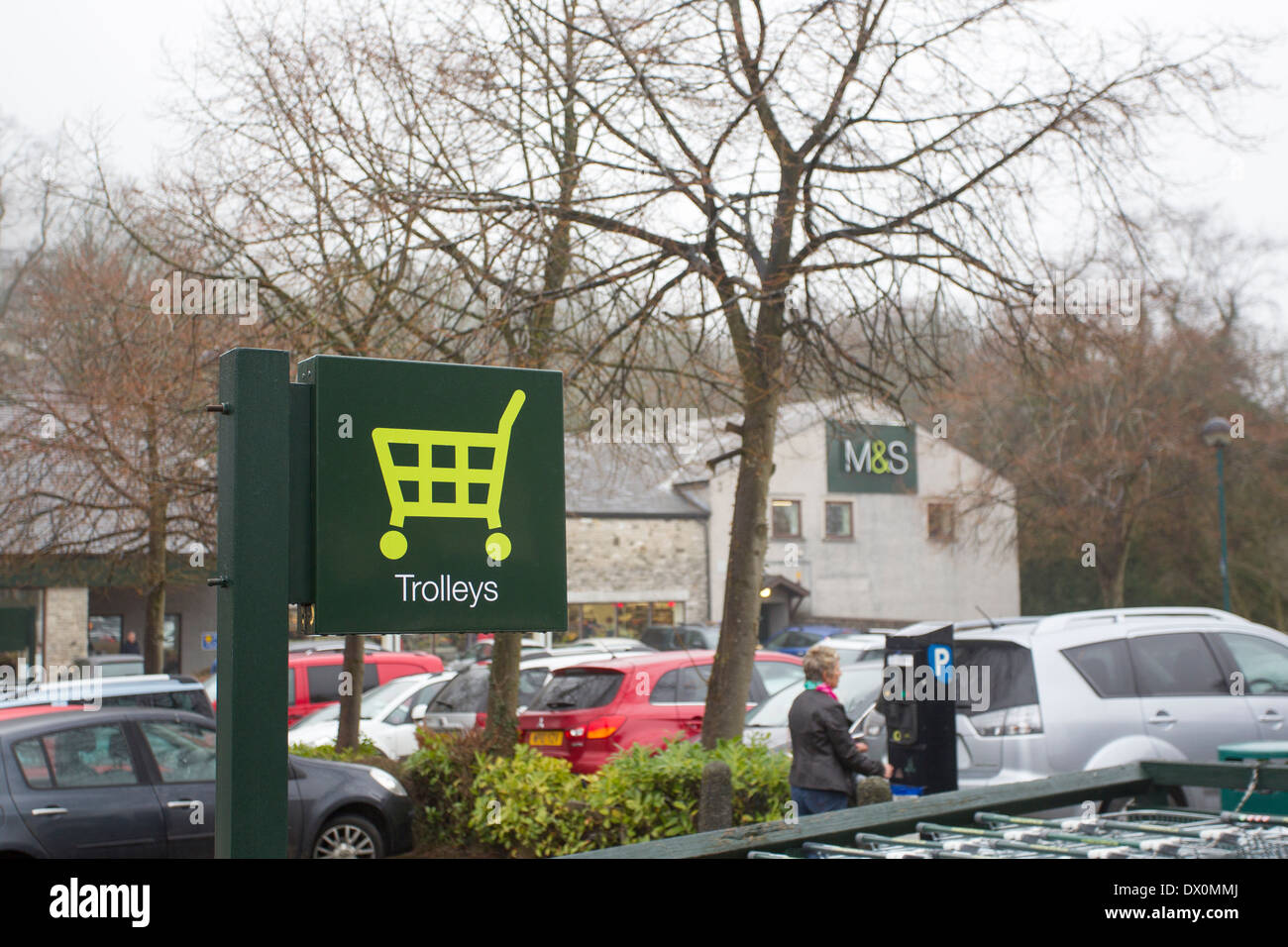 Trolley park sign hi-res stock photography and images - Alamy