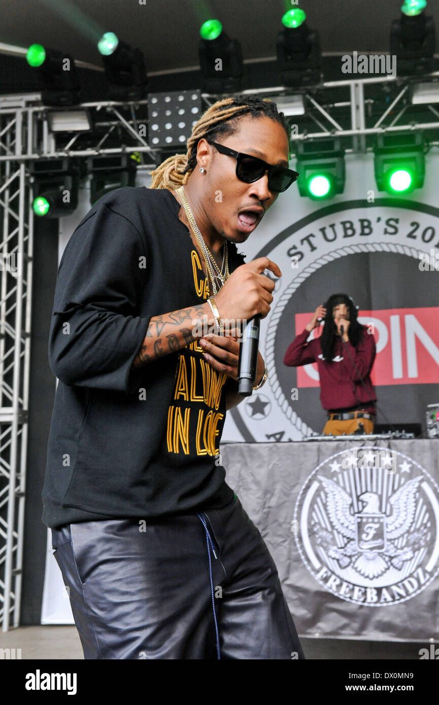 Austin, Texas, USA. 14th Mar, 2014. Nayvadius Cash with the band Future ...