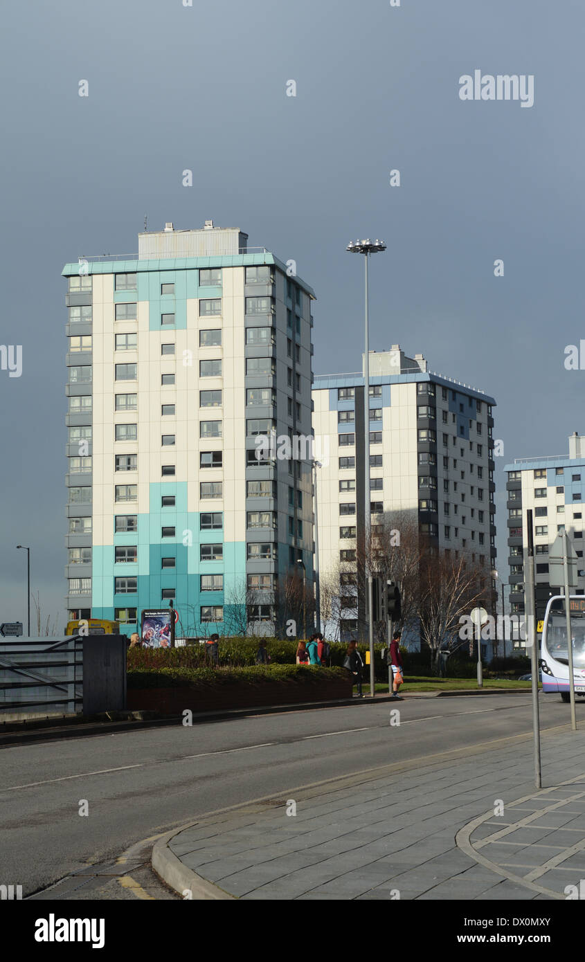 Flats at University Square -City of Sheffield, England, UK Stock Photo ...