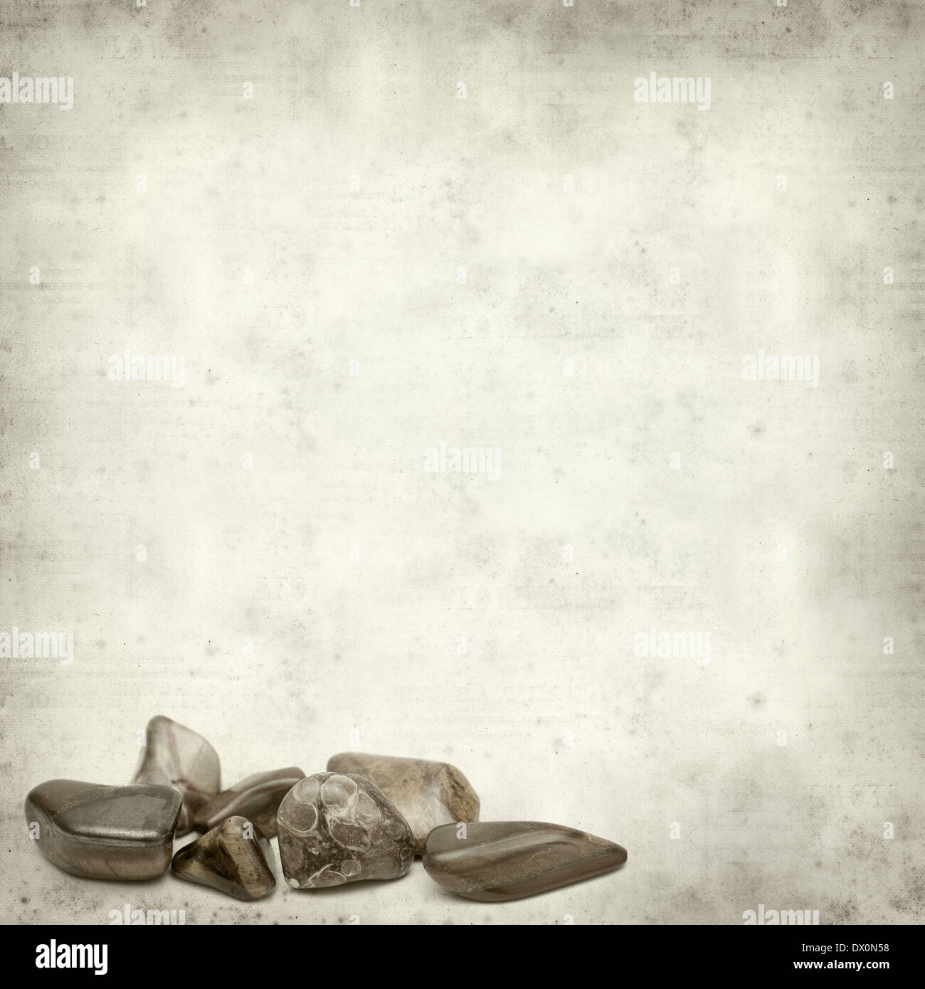 textured old paper background with semi-precious stones Stock Photo - Alamy