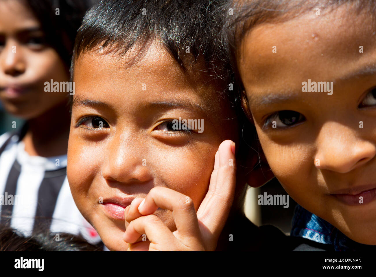 Sea Gypsy Kids in Chao Ley on Koh Siray, Phuket, Thailand Stock Photo ...