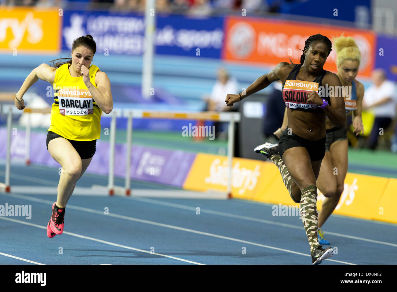 Serita SOLOMON Amy BARCLAY Stephanie CLITHEROE, 60m Hurdles Heat ...