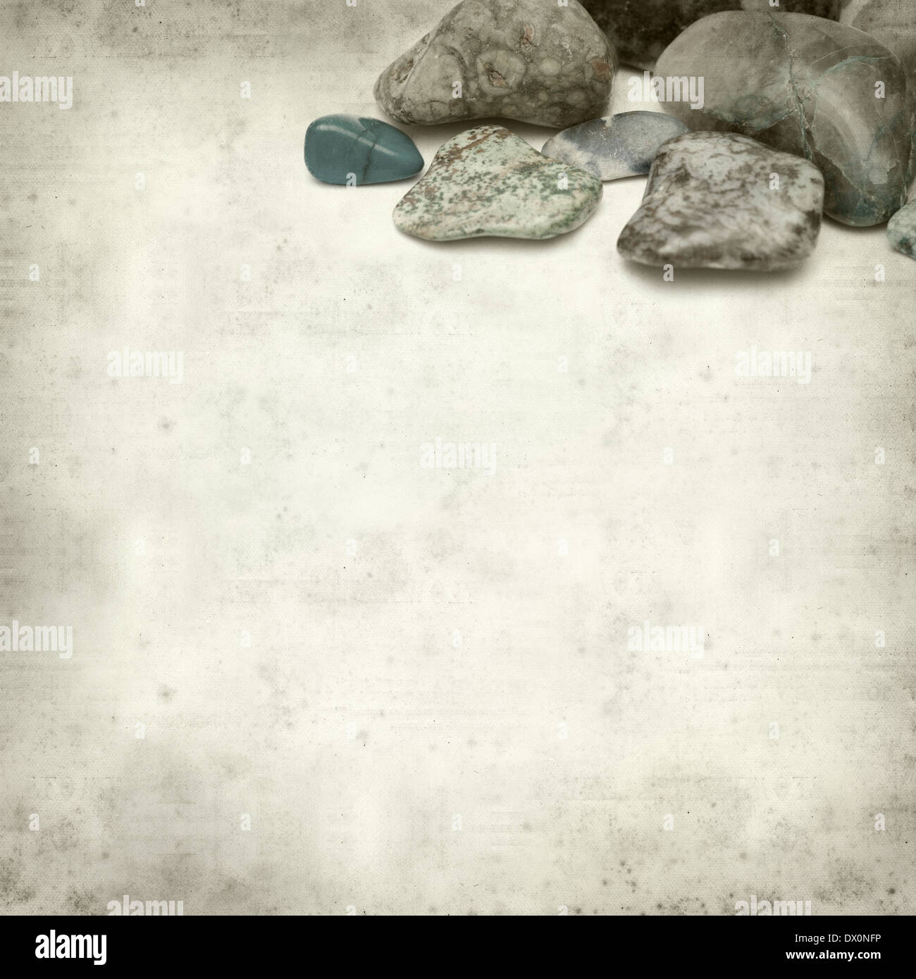 textured old paper background with semi-precious stones Stock Photo - Alamy