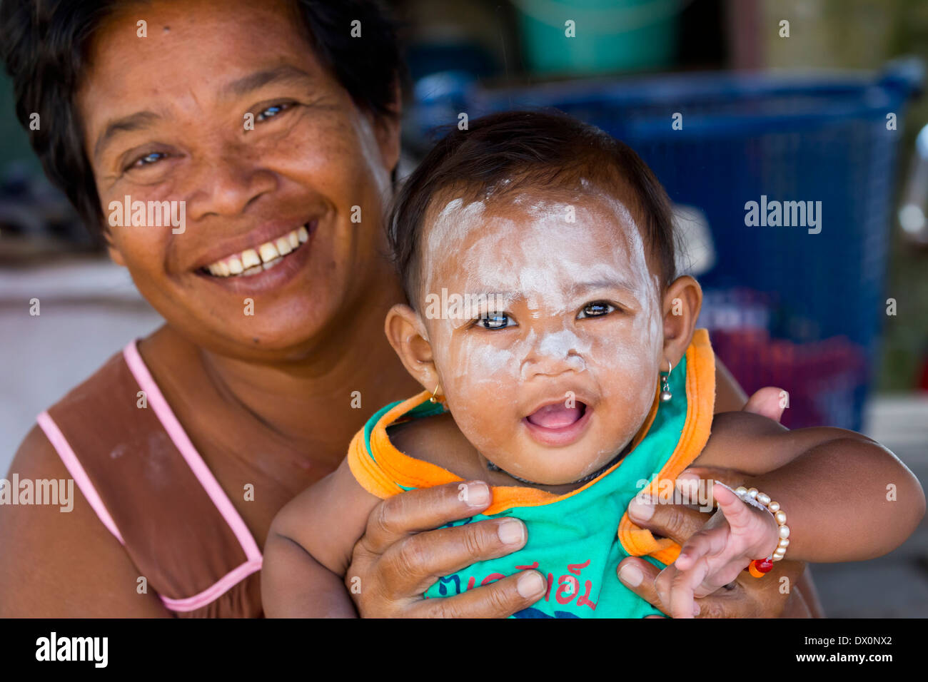 Sea Gypsy Kids in Chao Ley on Koh Siray, Phuket, Thailand Stock Photo ...