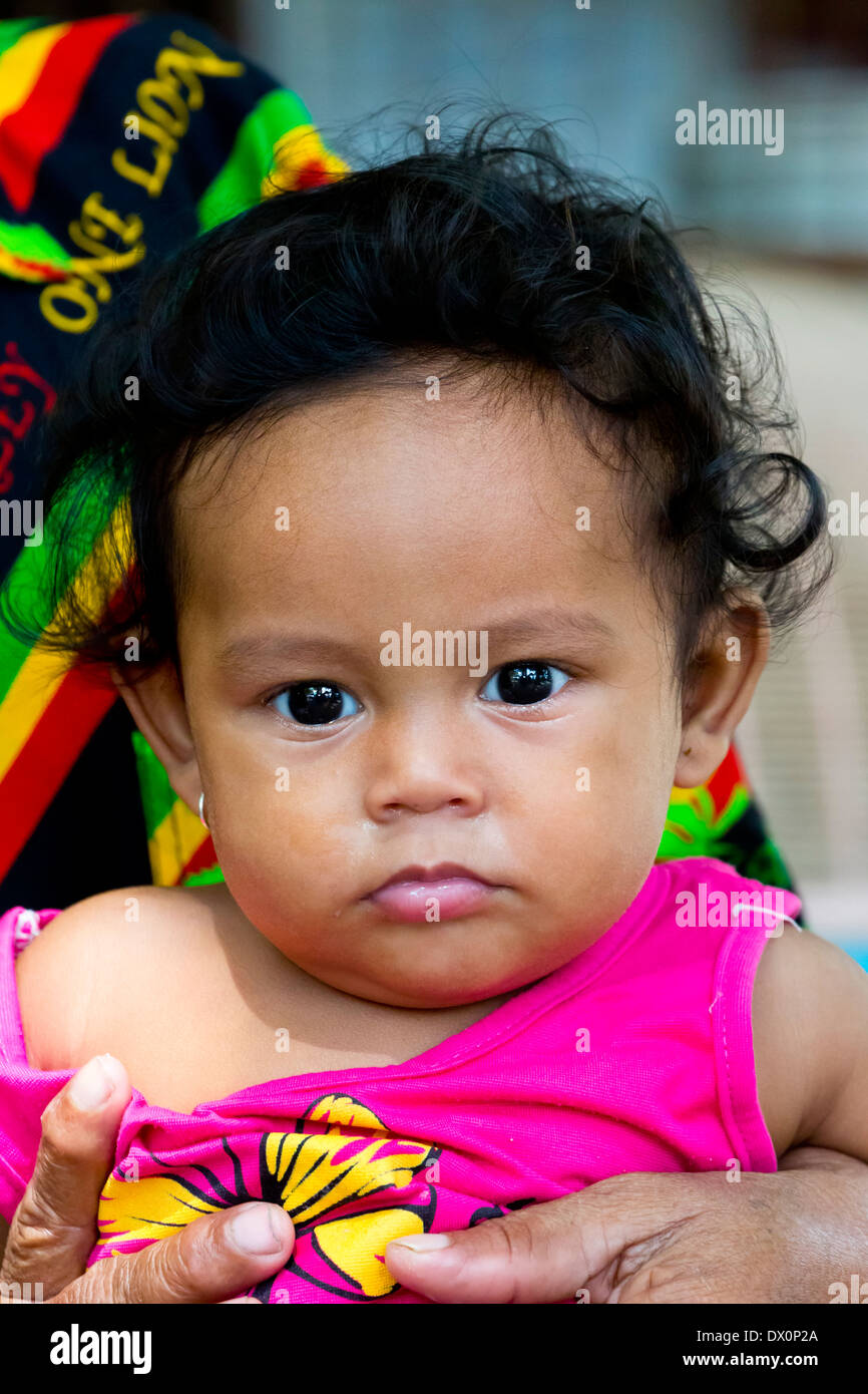Sea Gypsy Kids in Chao Ley on Koh Siray, Phuket, Thailand Stock Photo ...