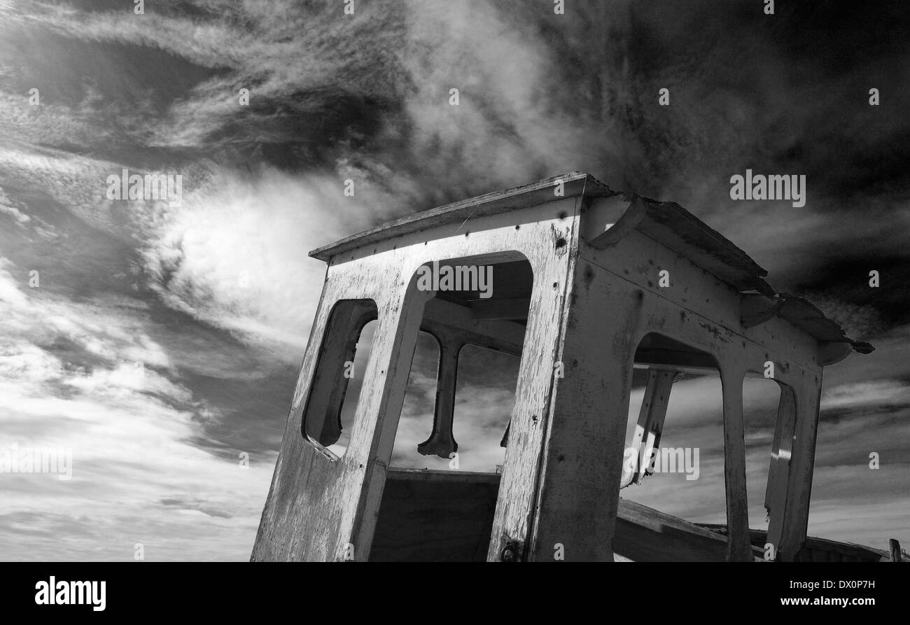 Wrecked cabin Black and White Stock Photos & Images - Alamy