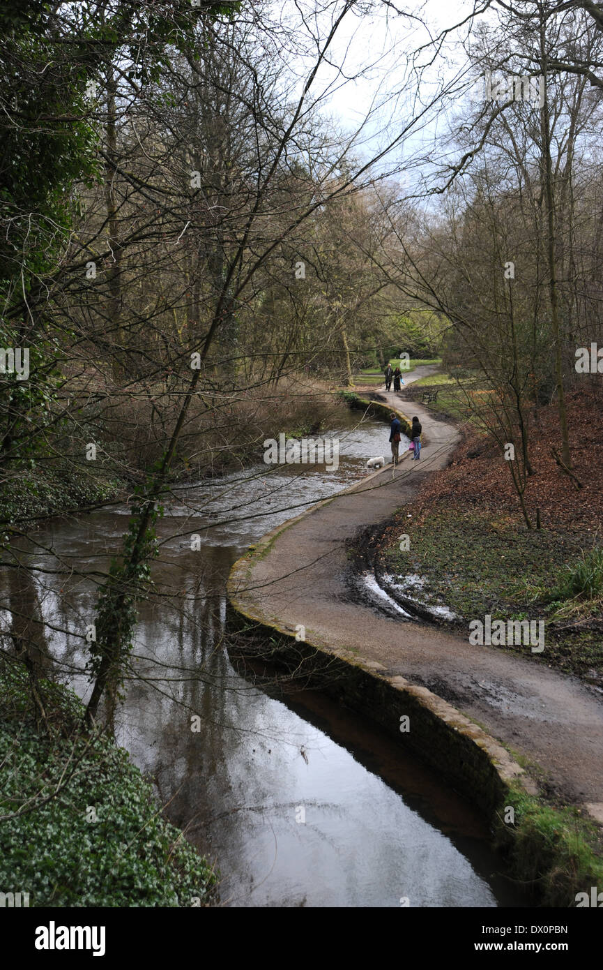 Walking by the Serpentine Stream in Buxton Derbyshire UK Stock Photo ...
