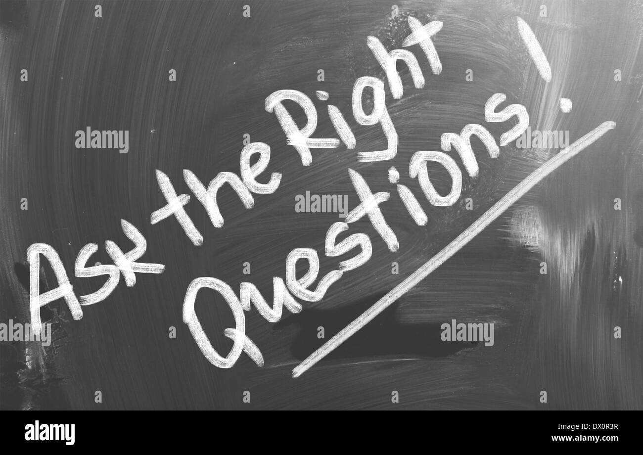 Ask The Right Questions Concept Stock Photo - Alamy