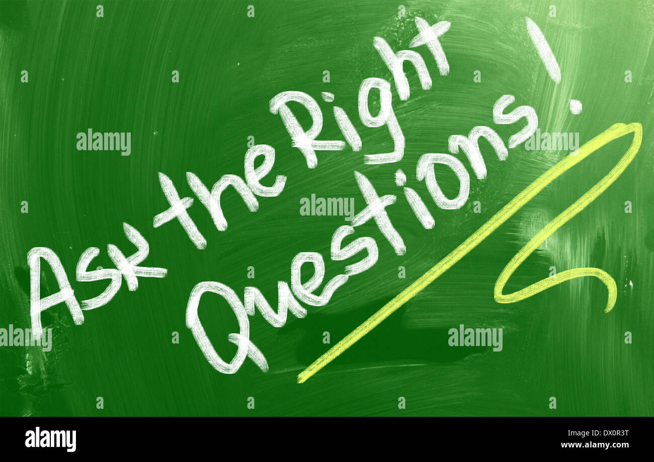 Ask The Right Questions Concept Stock Photo - Alamy