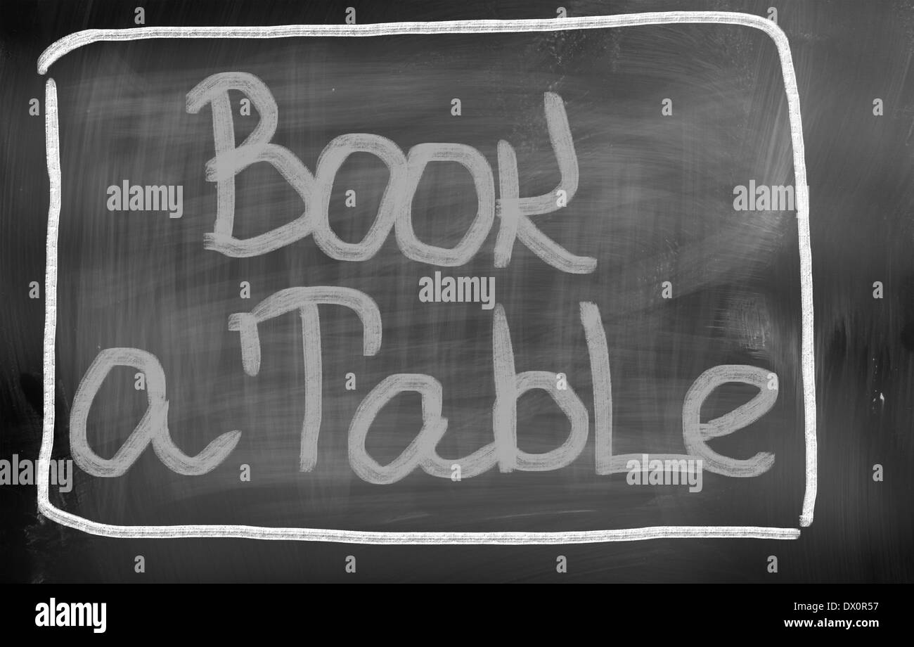 Book A Table Concept Stock Photo - Alamy
