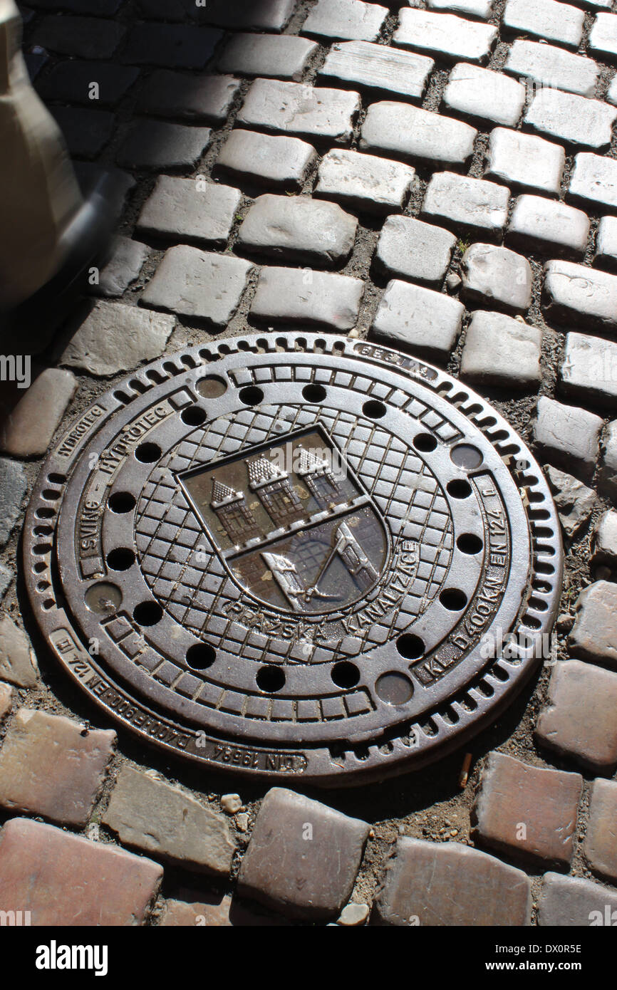 Iron manhole cover hi-res stock photography and images - Alamy