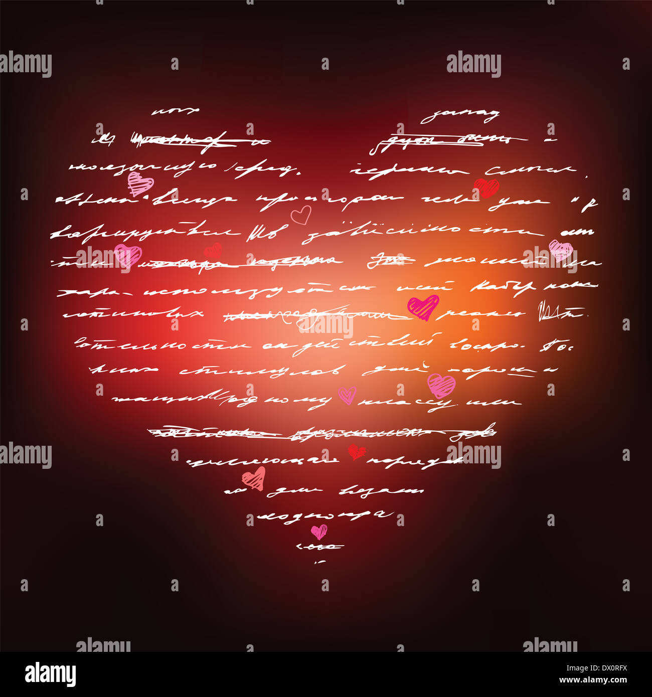 Love. Handwriting card Stock Photo - Alamy