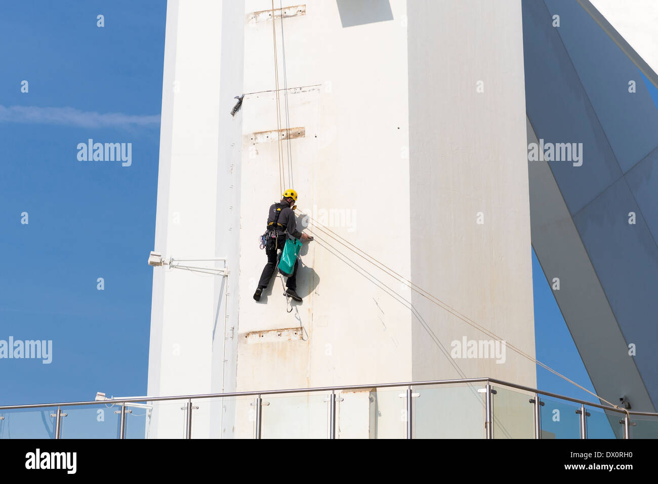 Abseiling climbing tower hi-res stock photography and images - Alamy