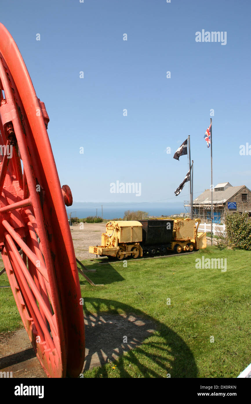 Winding Wheel Geevor Tin Mine Museum Cornwall England UK Stock Photo ...