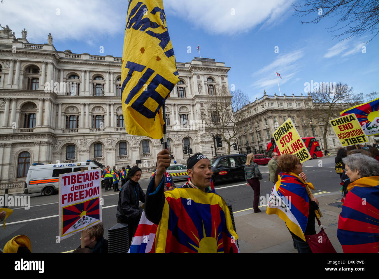 Annual Tibet protest march for Freedom from Chinese occupation in ...