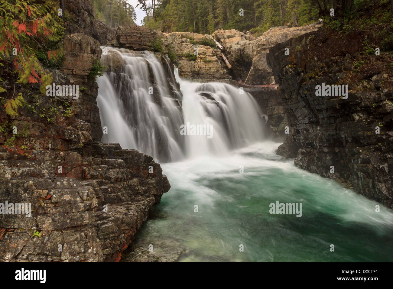 Lower Myra Falls in Strathcona Park, Vancouver Island British, Columbia ...