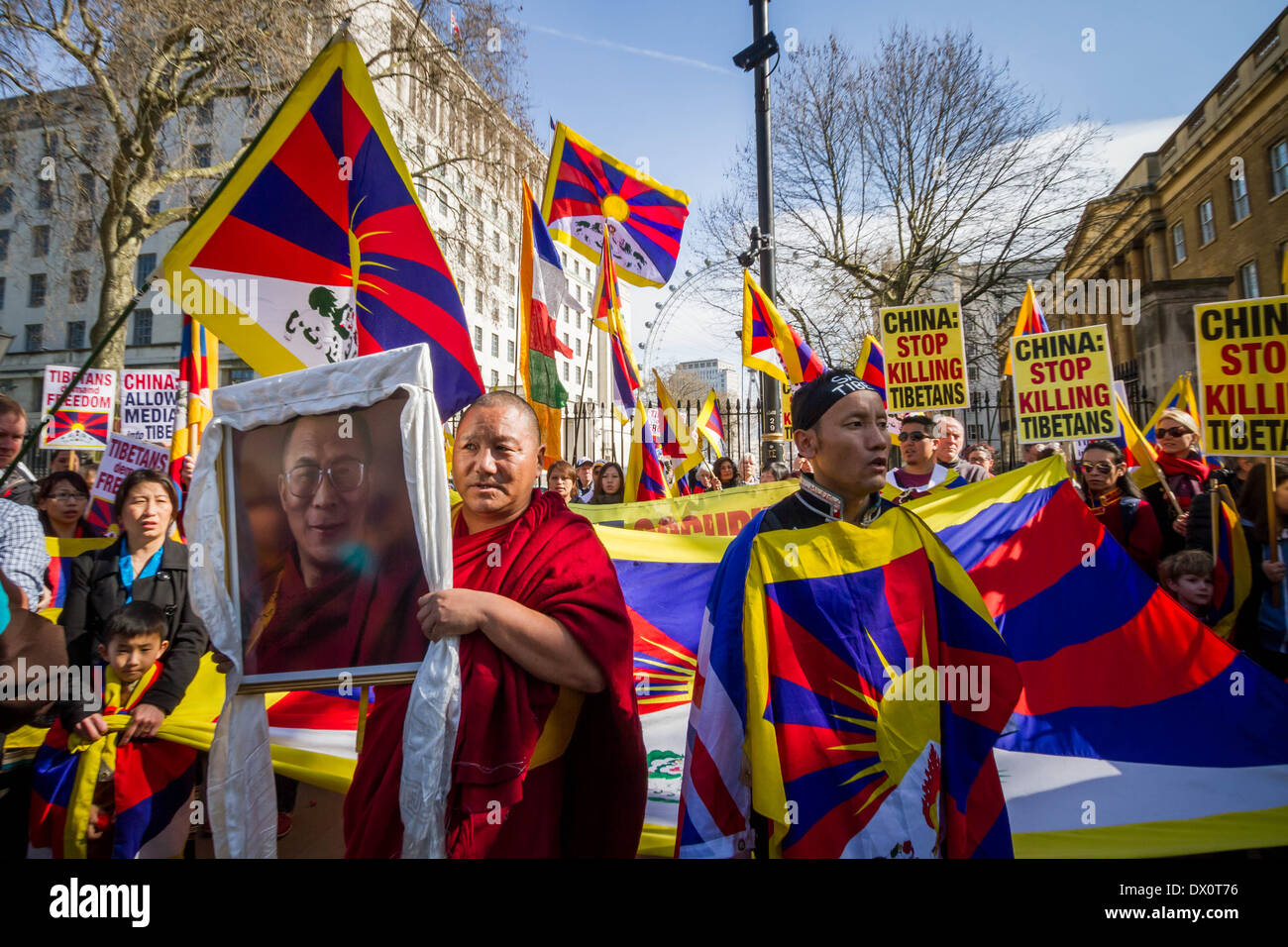 Annual Tibet protest march for Freedom from Chinese occupation in ...