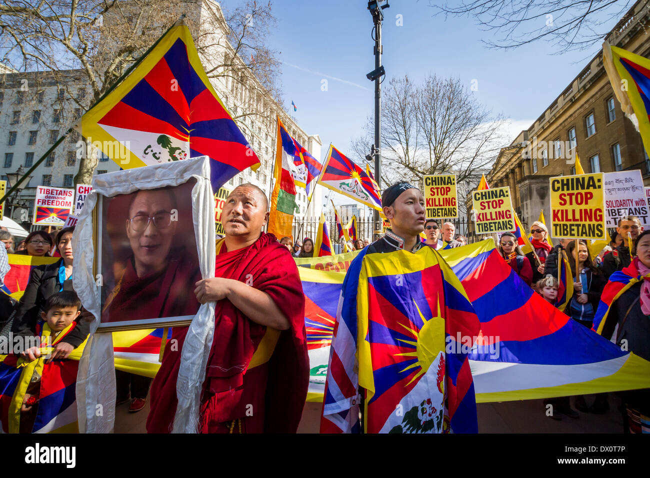 Annual Tibet protest march for Freedom from Chinese occupation in ...