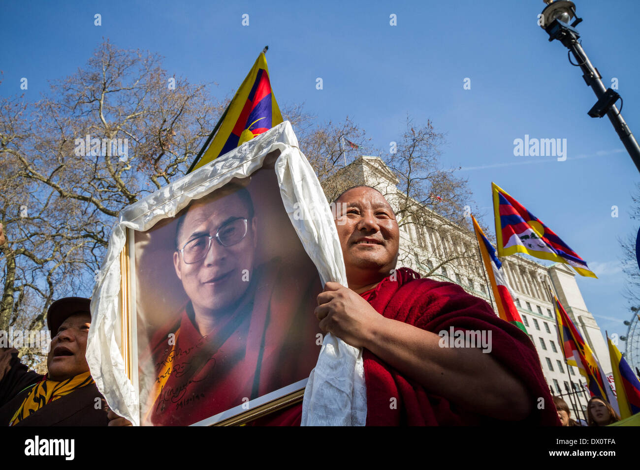Annual Tibet protest march for Freedom from Chinese occupation in ...
