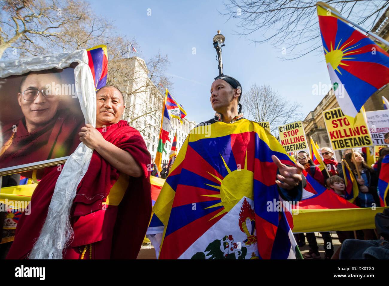 Annual Tibet protest march for Freedom from Chinese occupation in ...